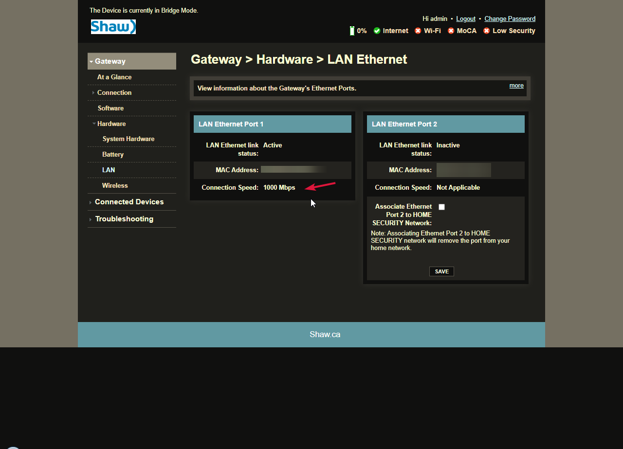Shaw 300 speed drops to 100 when using D-Link router? : r/shaw